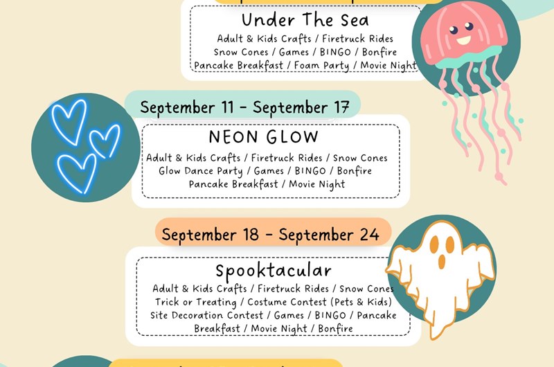 Upcoming Themed Weekends: Event at the Bangor / Holden KOA Holiday ...