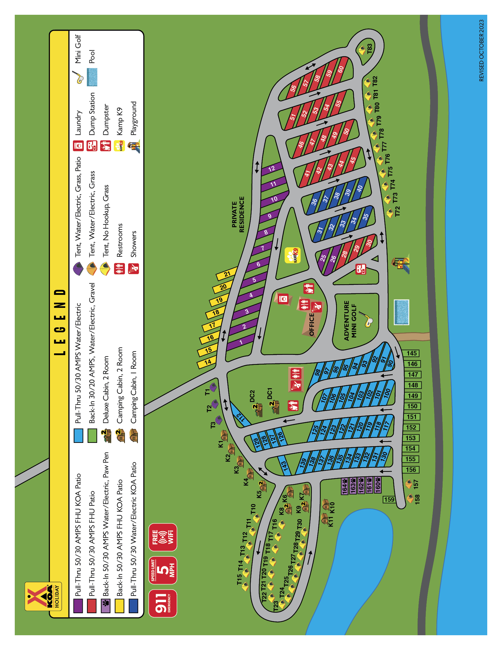 Billings, Montana Campground Map | Billings KOA Holiday