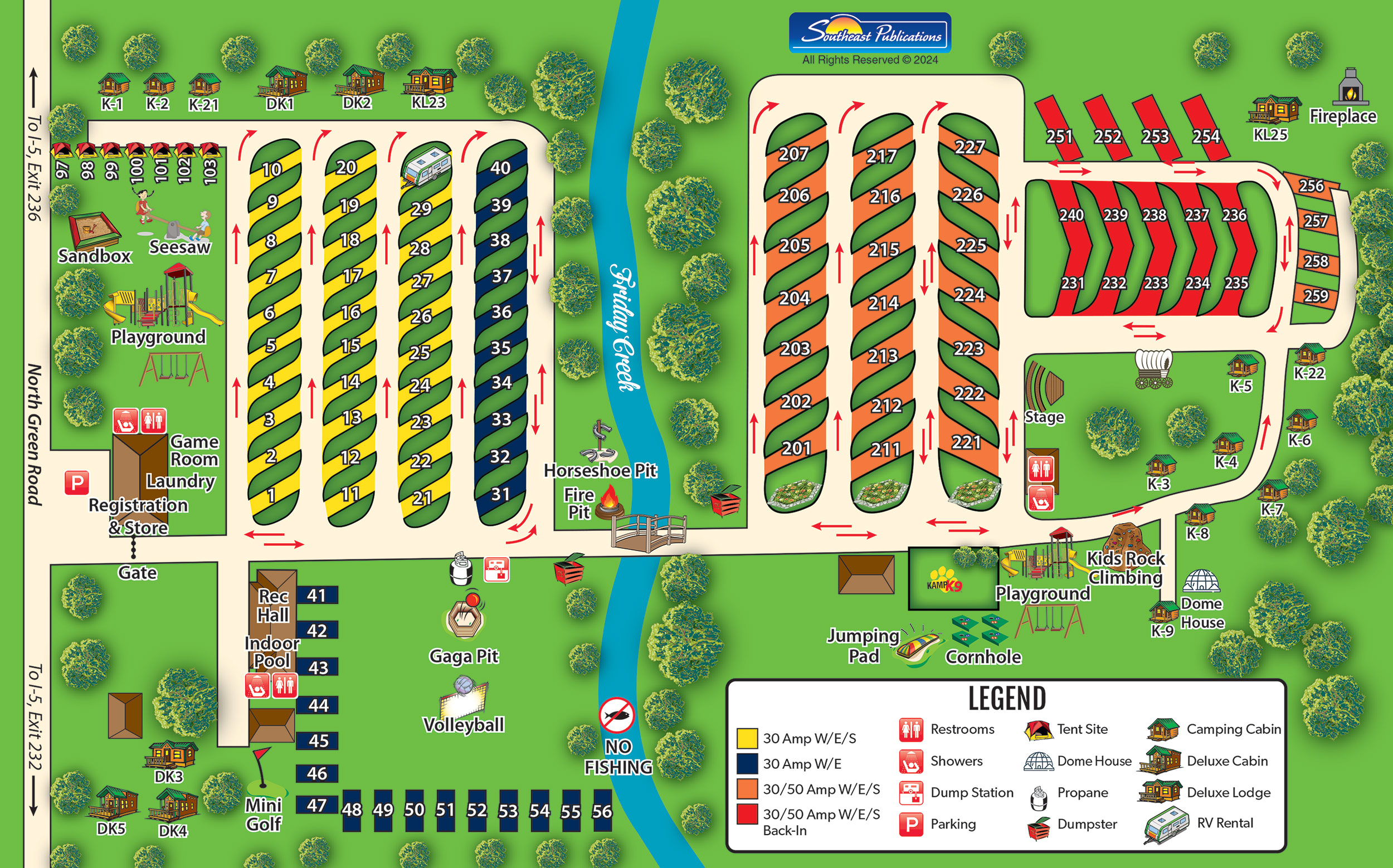 Burlington, Washington Campground Map | Burlington / Anacortes KOA Holiday