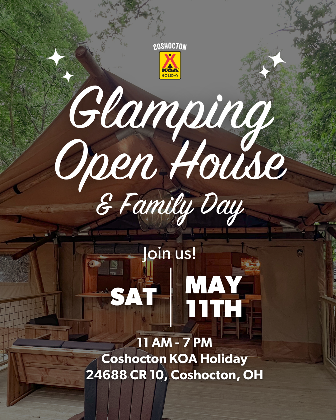 Glamping Open House and Family Day - May 11th 2024