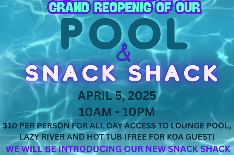 GRAND REOPENING POOL PARTY!: Event at the Gulfport KOA Holiday ...