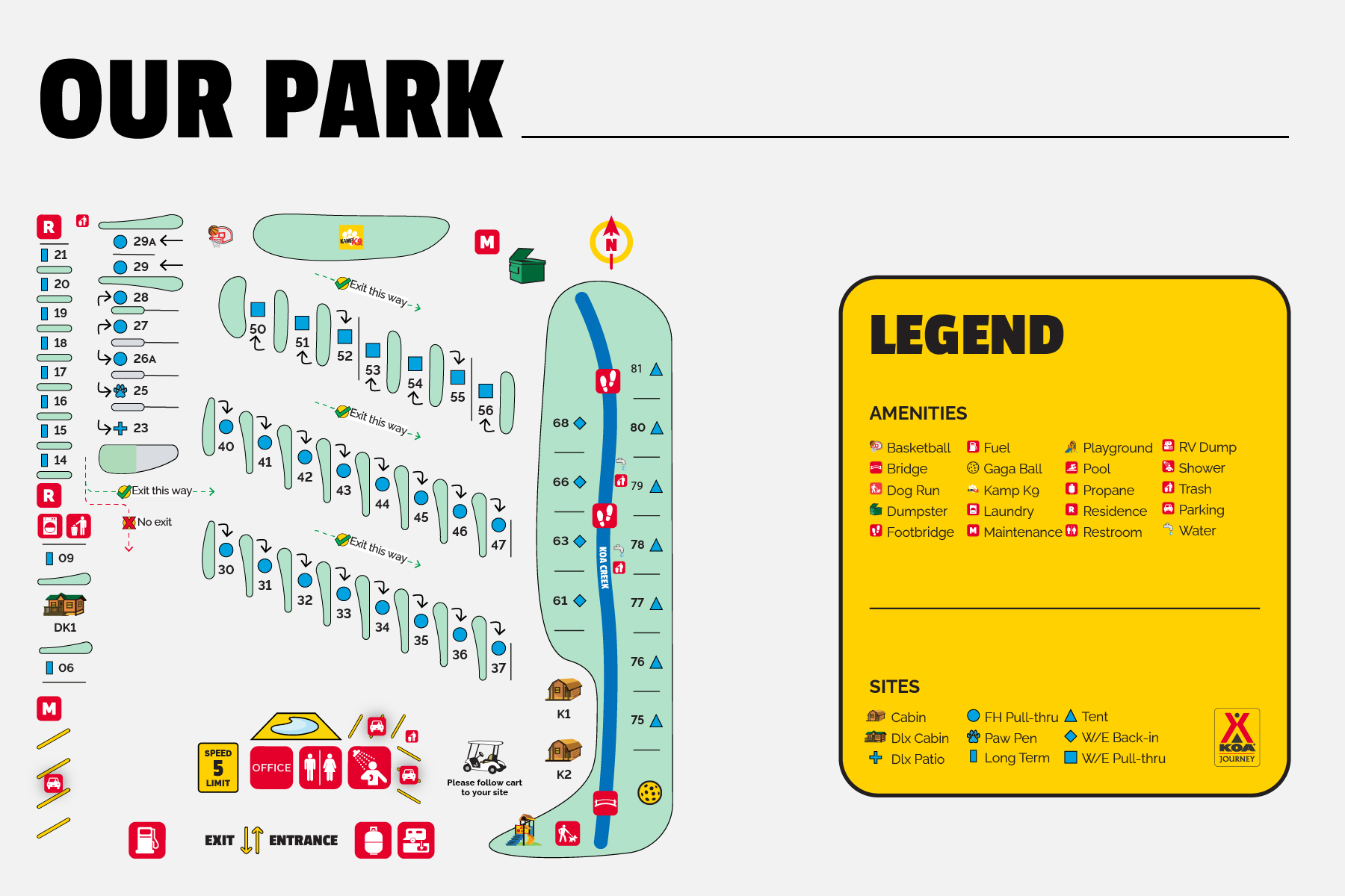 Campground Map Of Klamath Falls KOA Journey