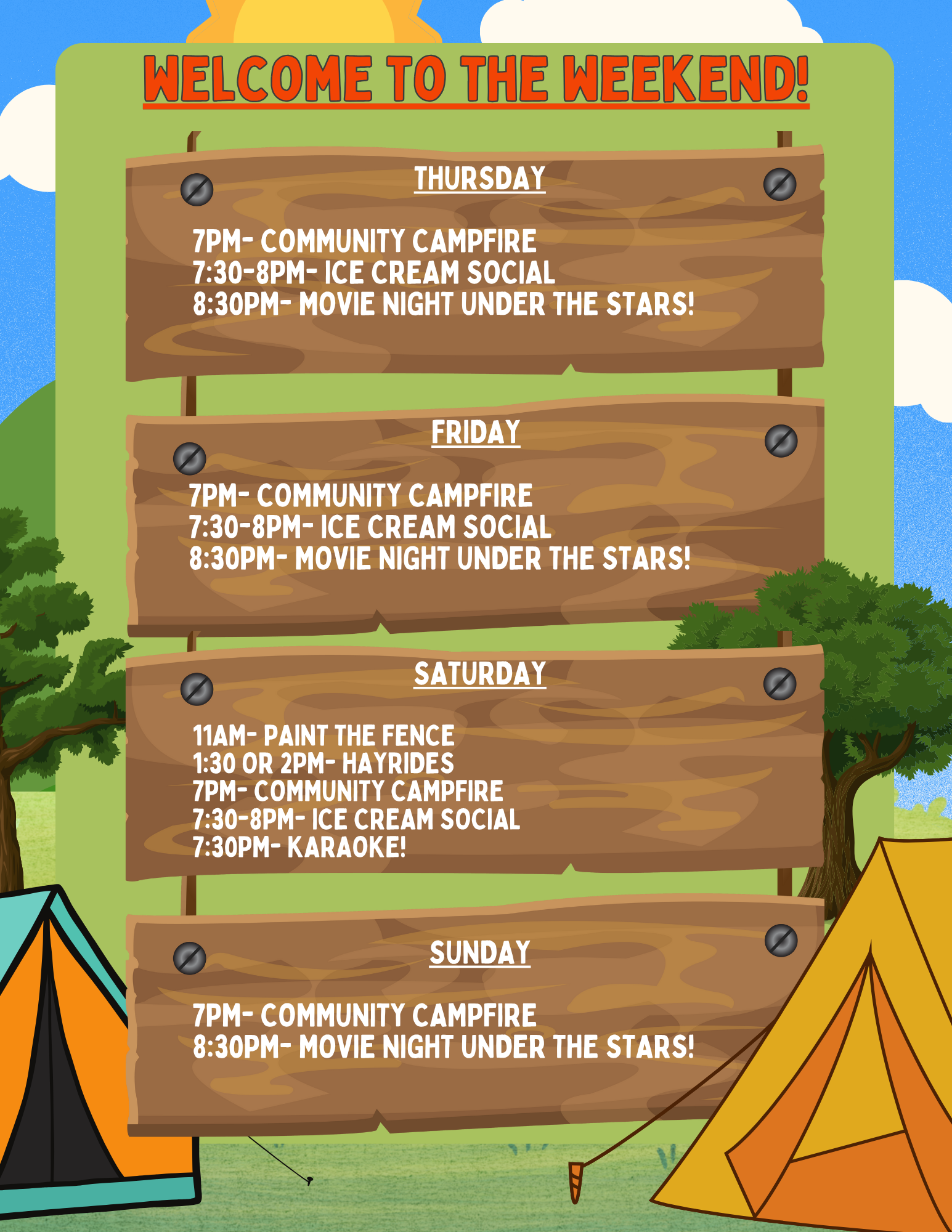 Summer Weekend Activities