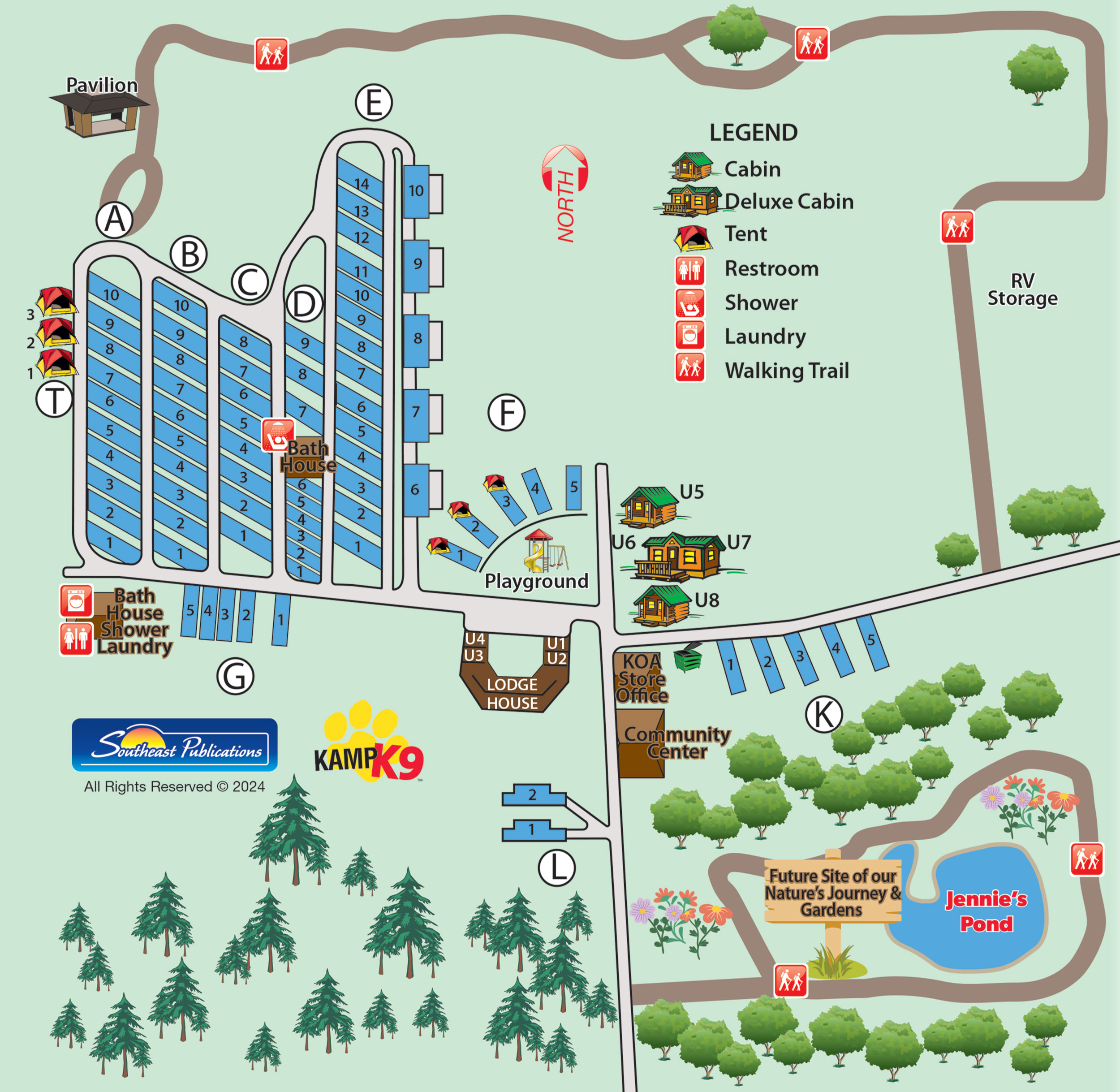 Montgomery, Alabama Campground Map | Montgomery KOA Journey