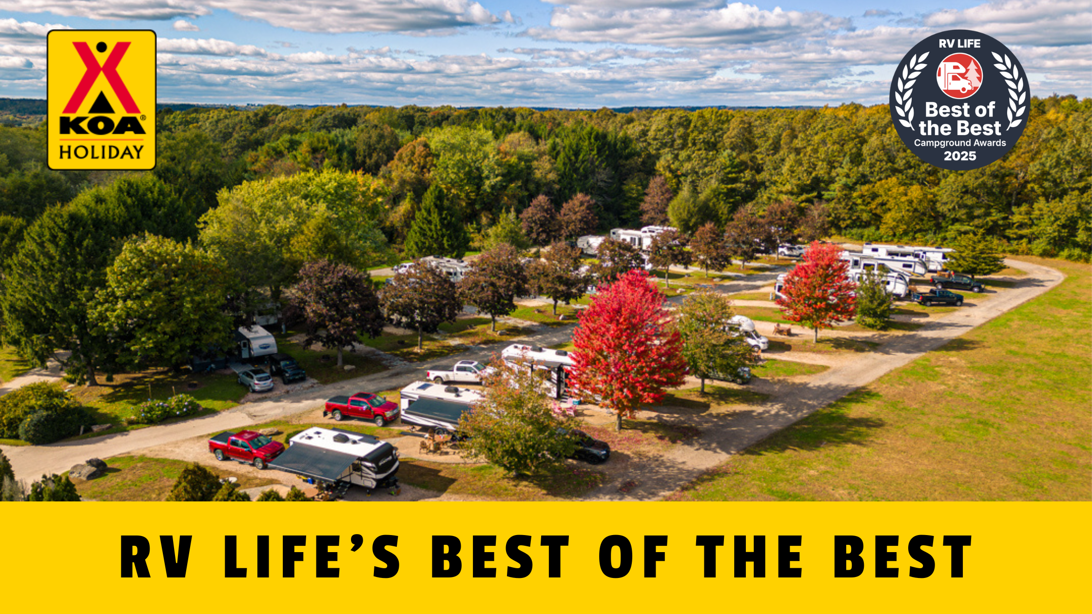 Mystic KOA Holiday Named an RV LIFE “Best of the Best”