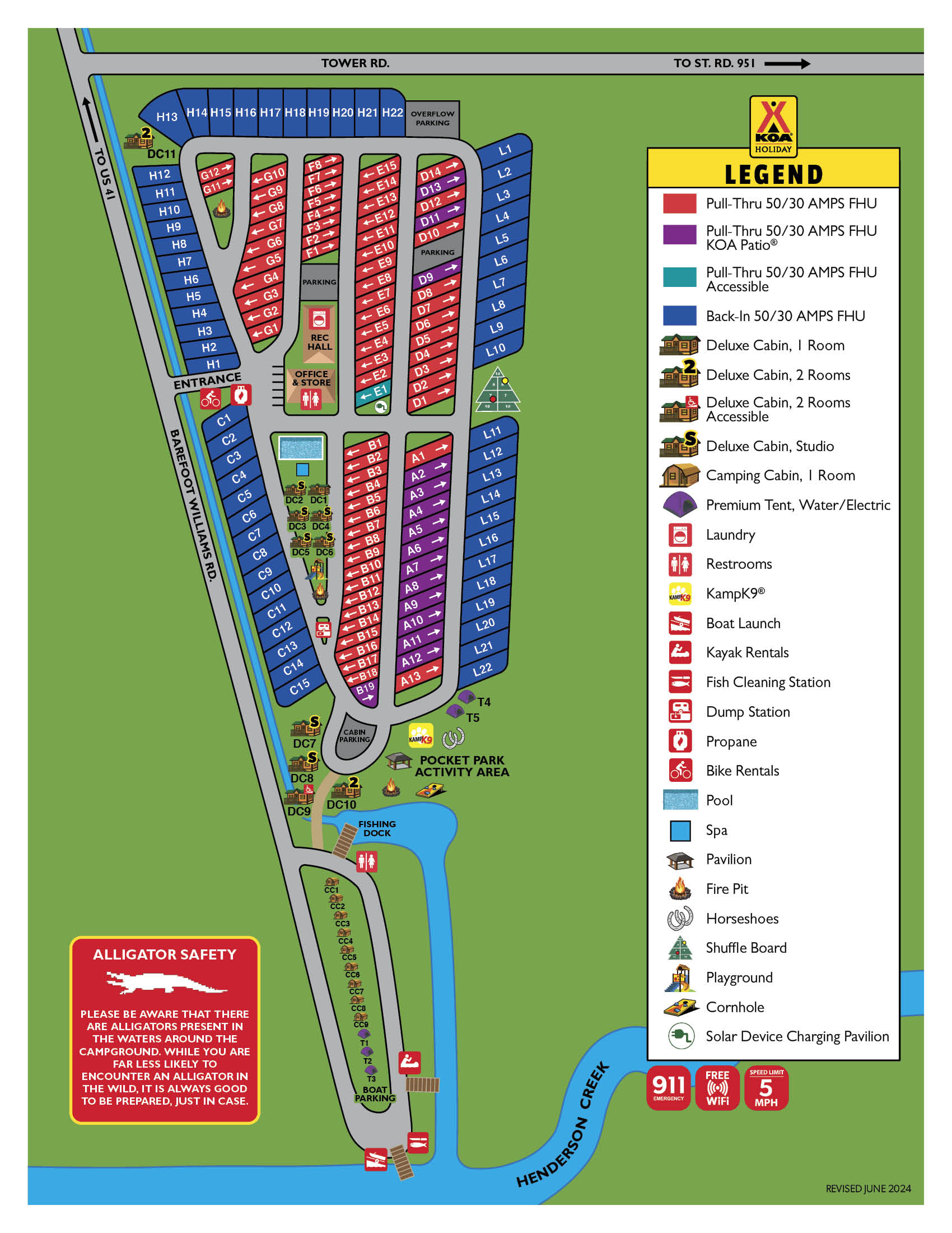 Naples, FL Campground Map | Naples/Marco Island KOA Holiday