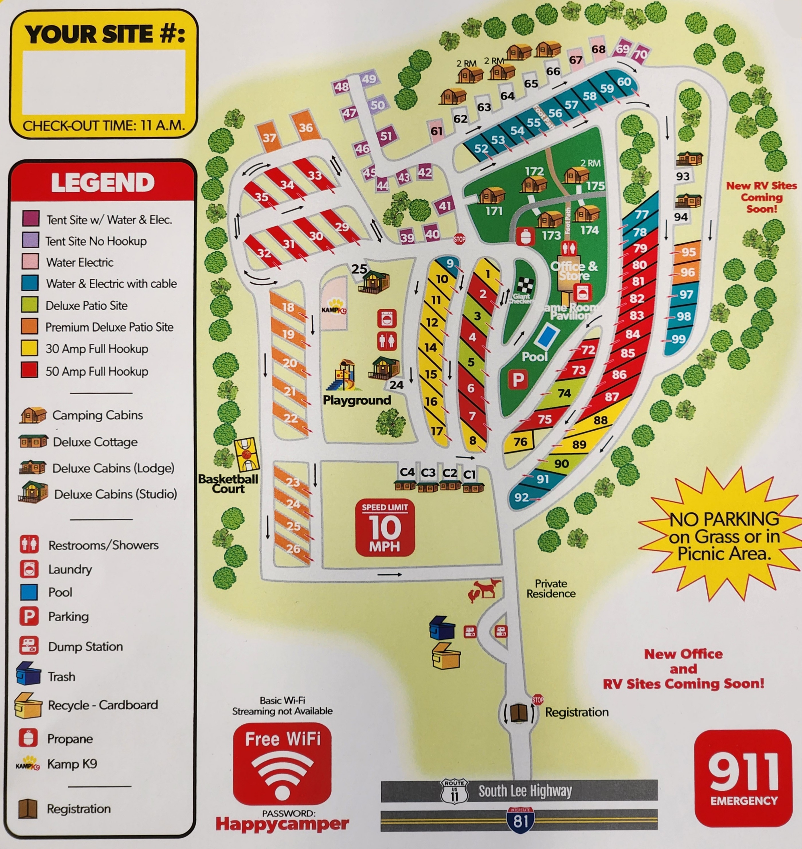 Natural Bridge, Virginia Campground Map | Natural Bridge / Lexington ...