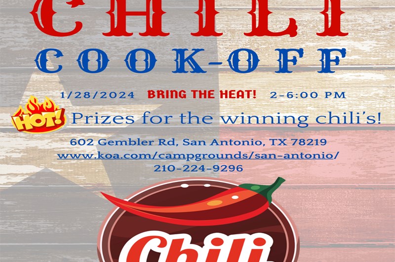 Annual Chili Cook Off: Event at the San Antonio / Alamo KOA Holiday ...