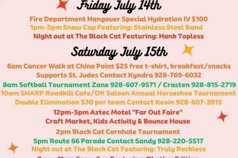 Seligman Days July 14-15: Event at the Seligman / Route 66 KOA Journey ...