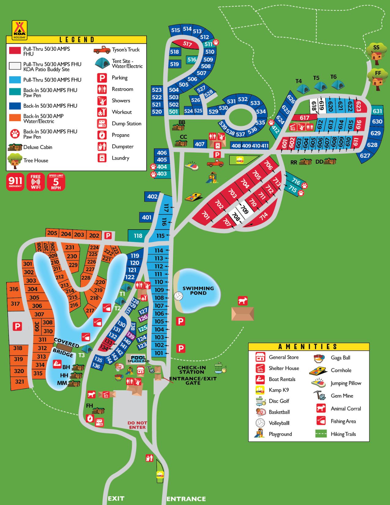 Sunbury, OH Campground & RV Resort Map | KOA Holiday
