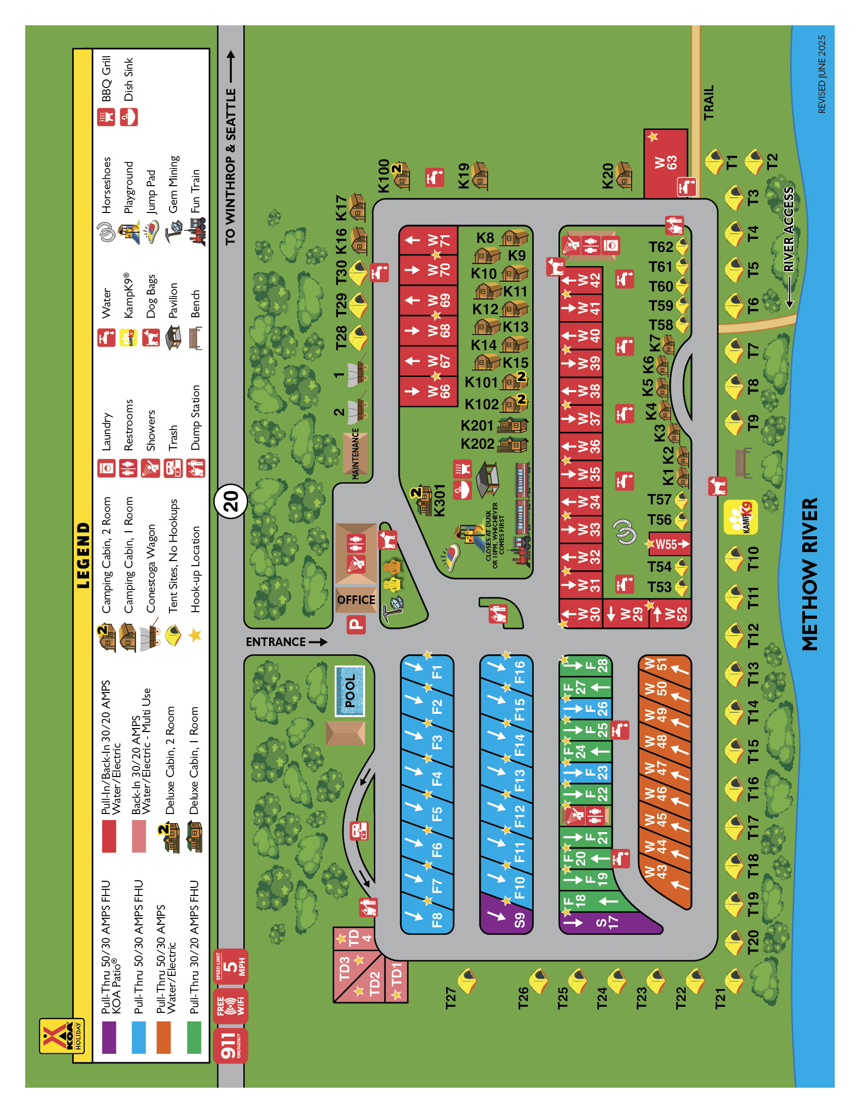 Winthrop, Washington Campground Map | Winthrop / N. Cascades National ...